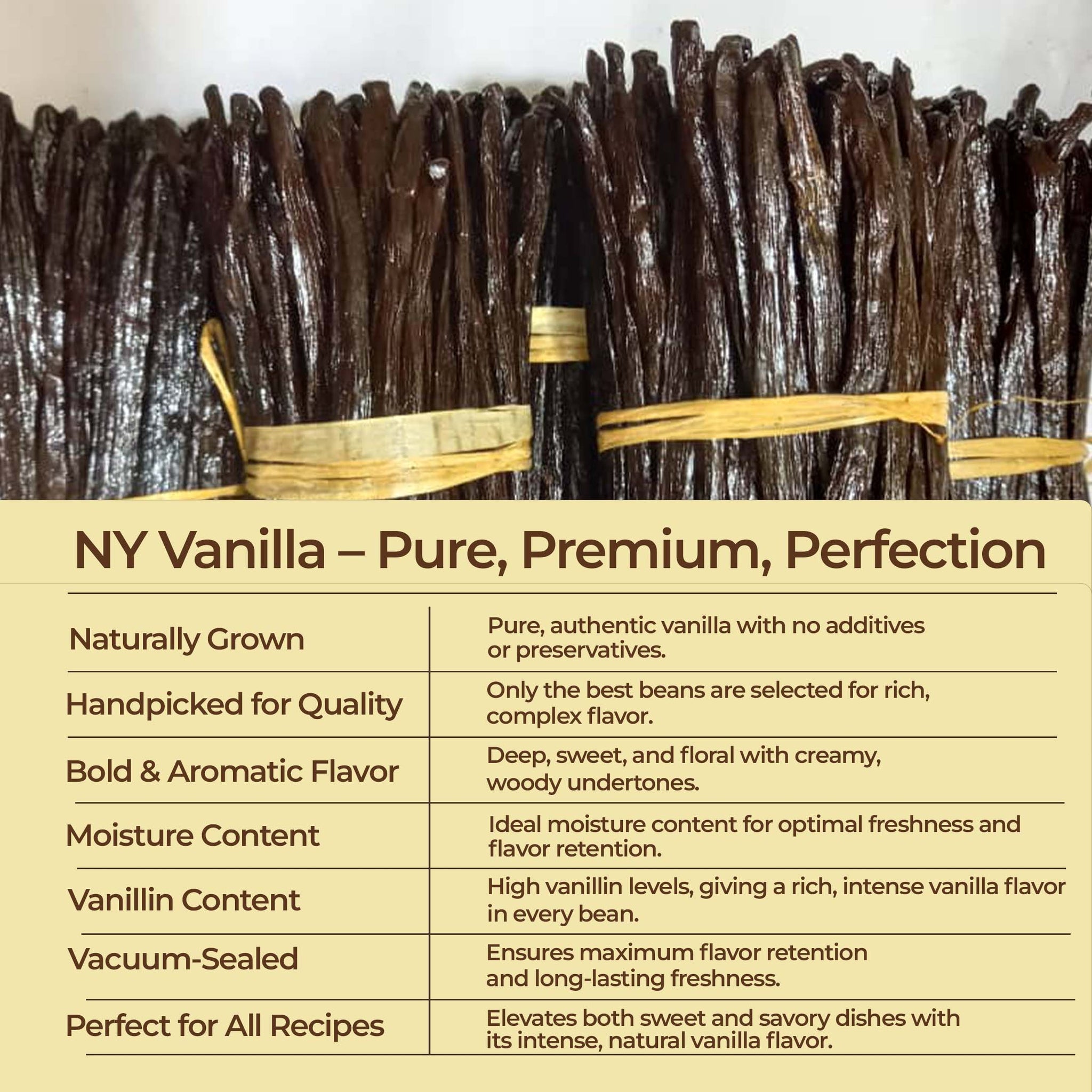 Buy 25 Premium Vanilla Beans – Grade A, Gourmet Bulk Vanilla for Baking ...